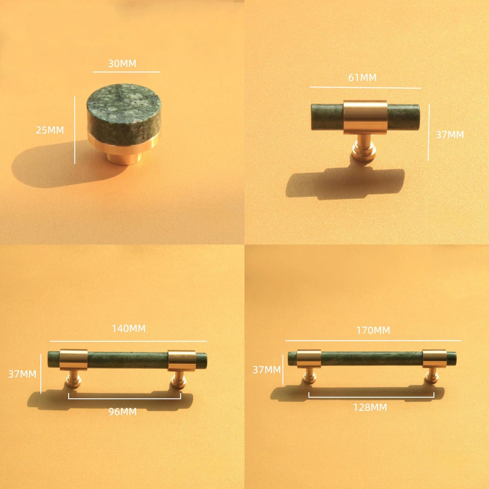 Marble Cabinet Pulls - Modern Knobs, Drawer Handles for Kitchen ...