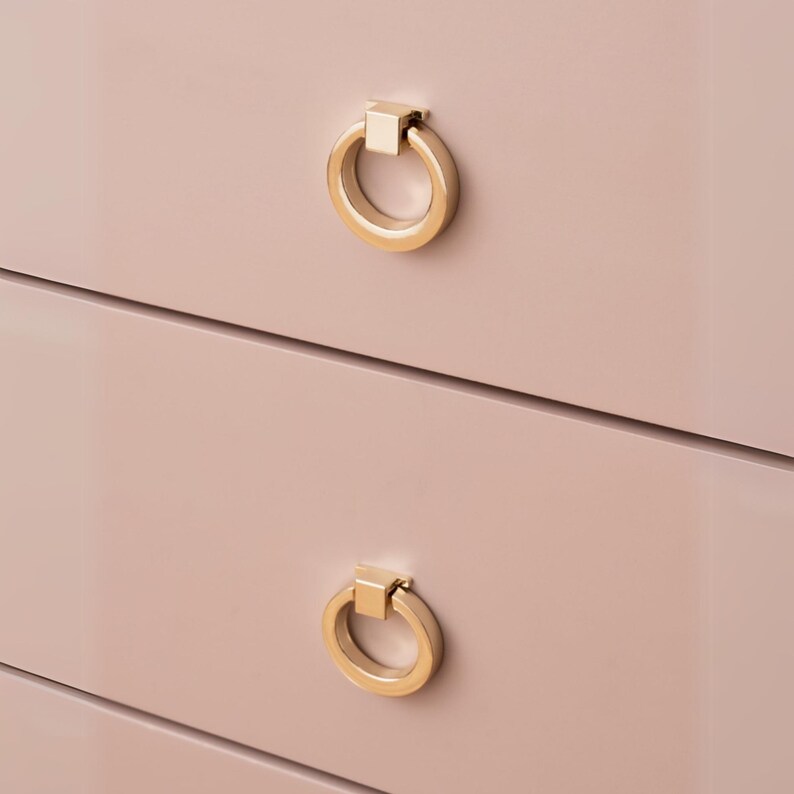 Modern Minimalist Brass Cabinet Handles - Gold Z Shape Drawer Pulls - Etsy