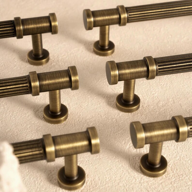 Brass Cabinet Handles – Greco Roman Column Knobs and Pulls – for ...