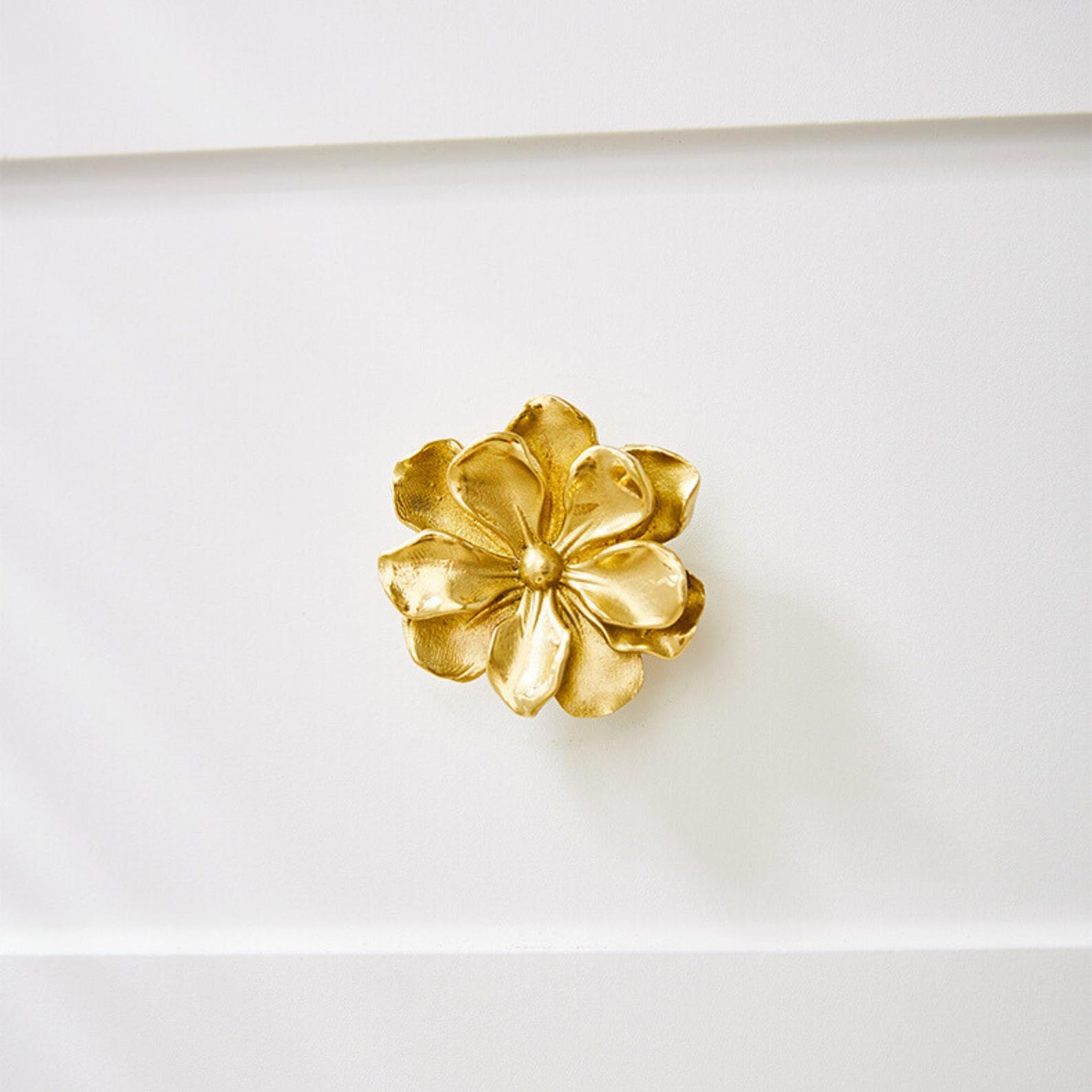 Floral Cabinet Knobs, Gold Flower Dresser Knobs, Drawer Pulls for Furniture - Etsy