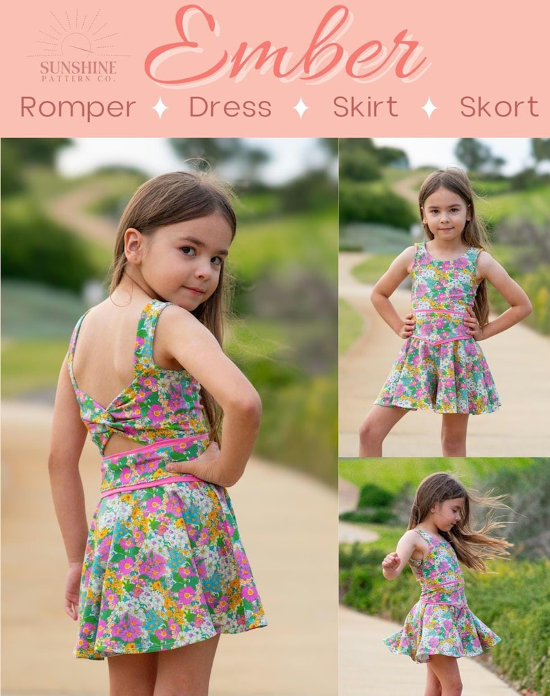 Ember Dress Romper and Skort - PDF Sewing Pattern - Etsy