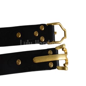 Handmade Littleton Cavalry Leather Belt, American Vintage Brass Leather ...