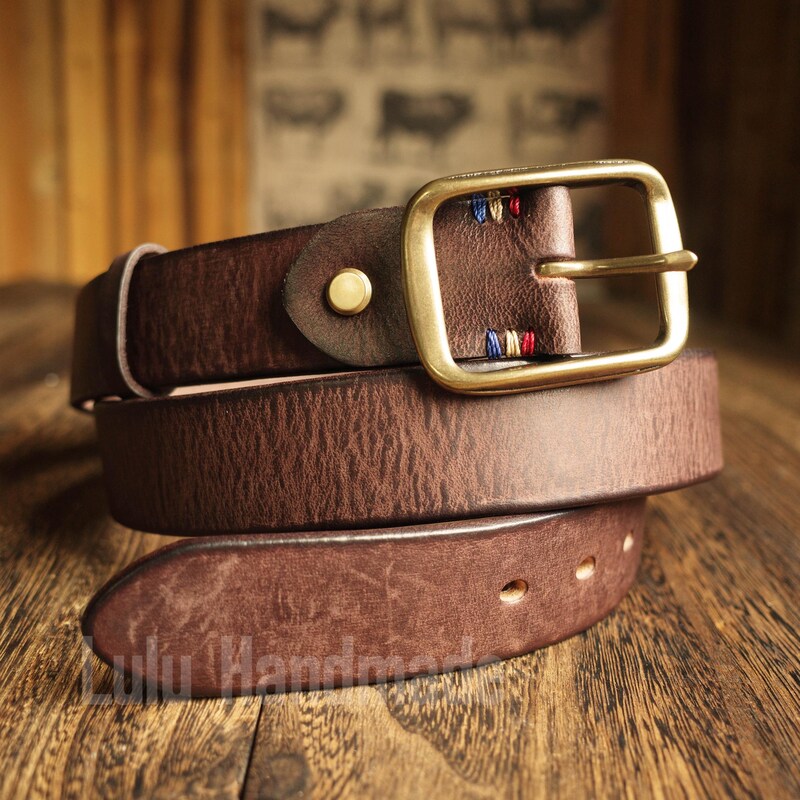 Vintage Leather Belt - Etsy