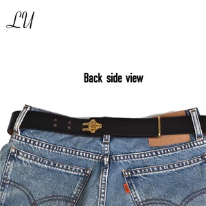 Handmade Littleton Cavalry Leather Belt, American Vintage Brass Leather ...