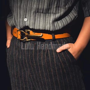 Handmade Littleton Cavalry Leather Belt, American Vintage Brass Leather ...