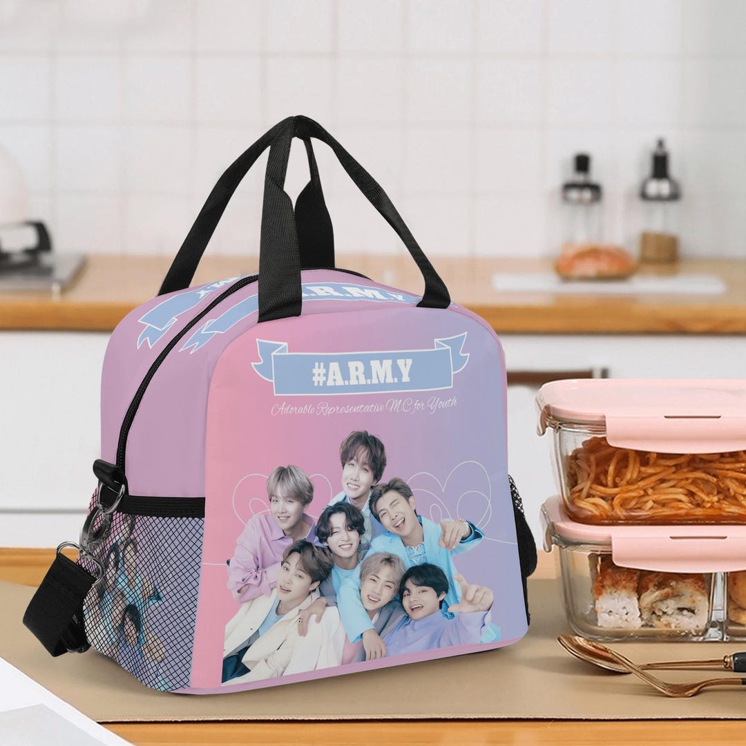 Purple BTS Lunch Bag Bts Army Lunch Box - Etsy