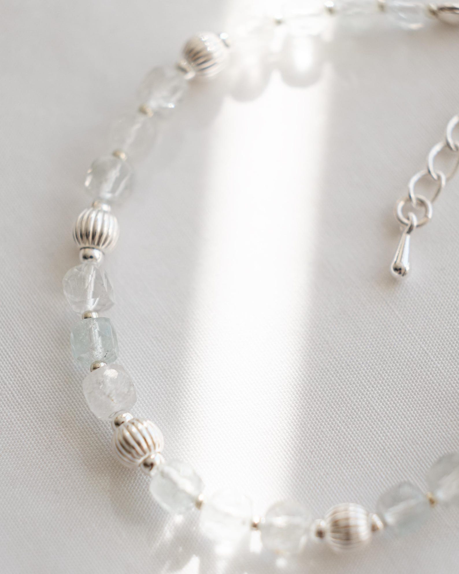 Ice Quartz and Sterling Silver Bracelet - Etsy