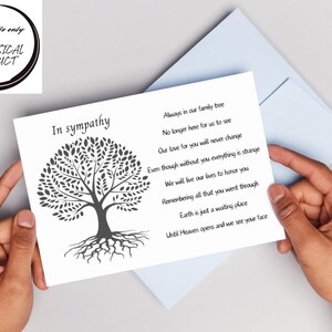 Printable Memorial Card 7x5 Funeral Card in Sympathy Card Always in Our ...