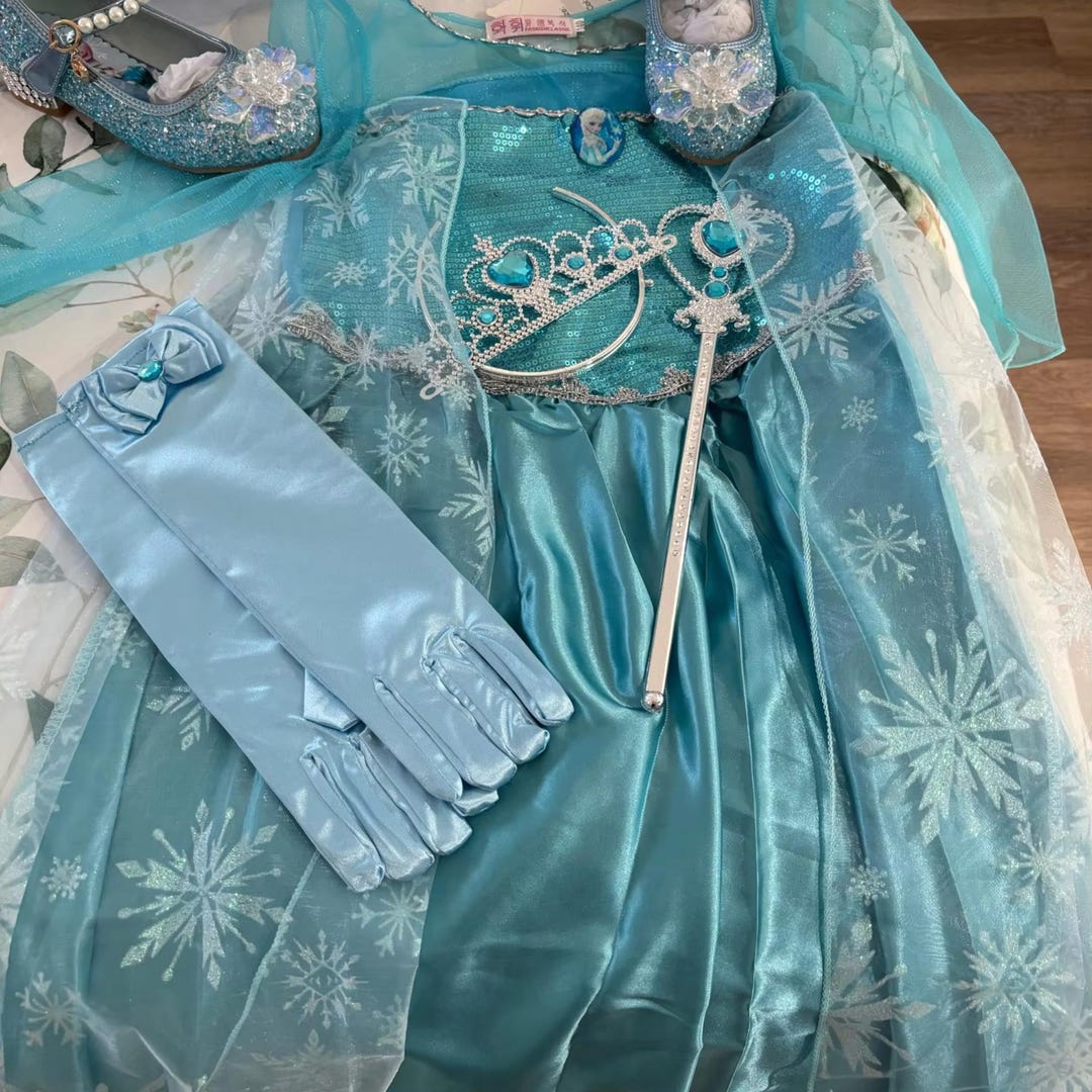 Princess Girl Ice Queen Elsa FULL Costume - Perfect for Halloween ...