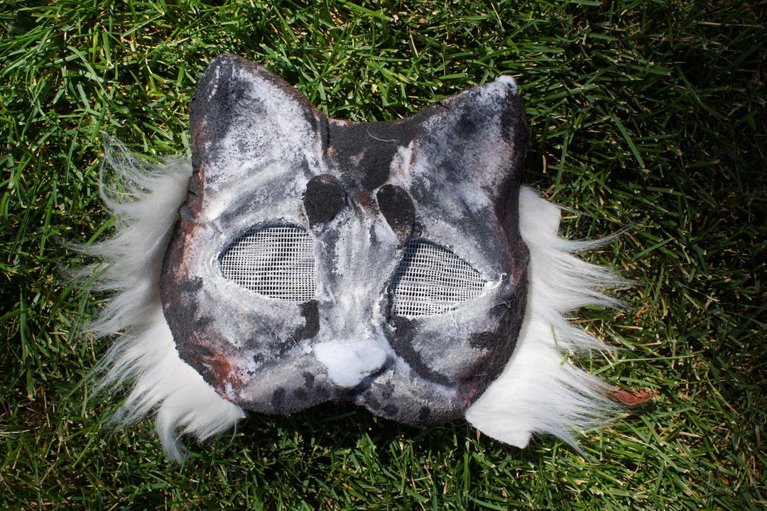 Grey Tabby Cat Mask - Etsy