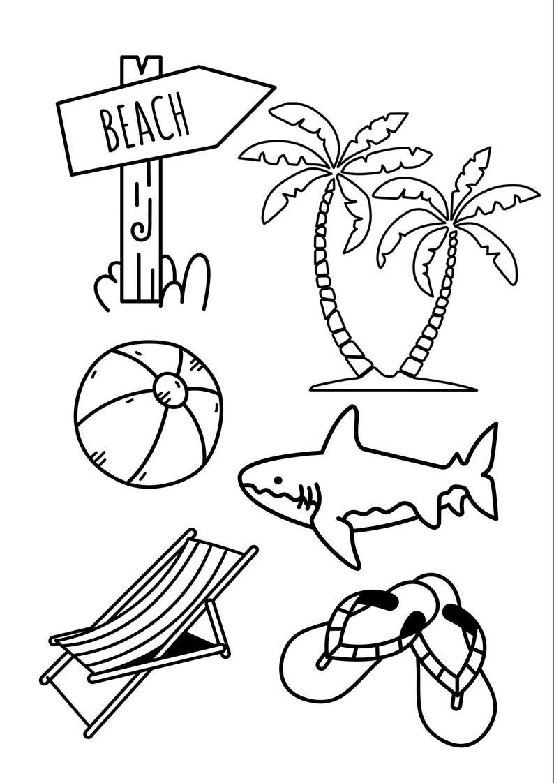 Under the Sea Colouring Page Printouts - Etsy