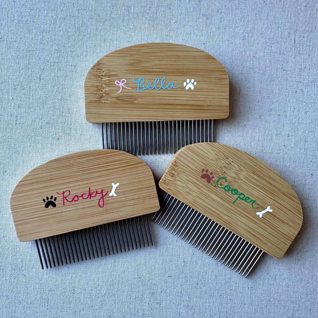 Custom Hand Painted Pet Comb: Wooden Personalized Pet Gift - Etsy