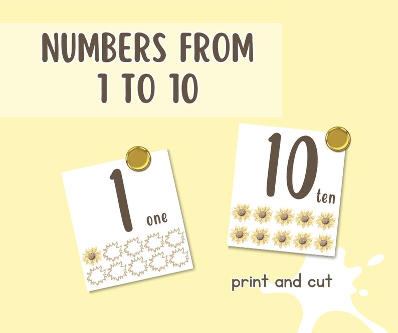 Tarjetas Para Imprimir, Con Números Del 1 Al 10. Incluye 3 Idiomas ...