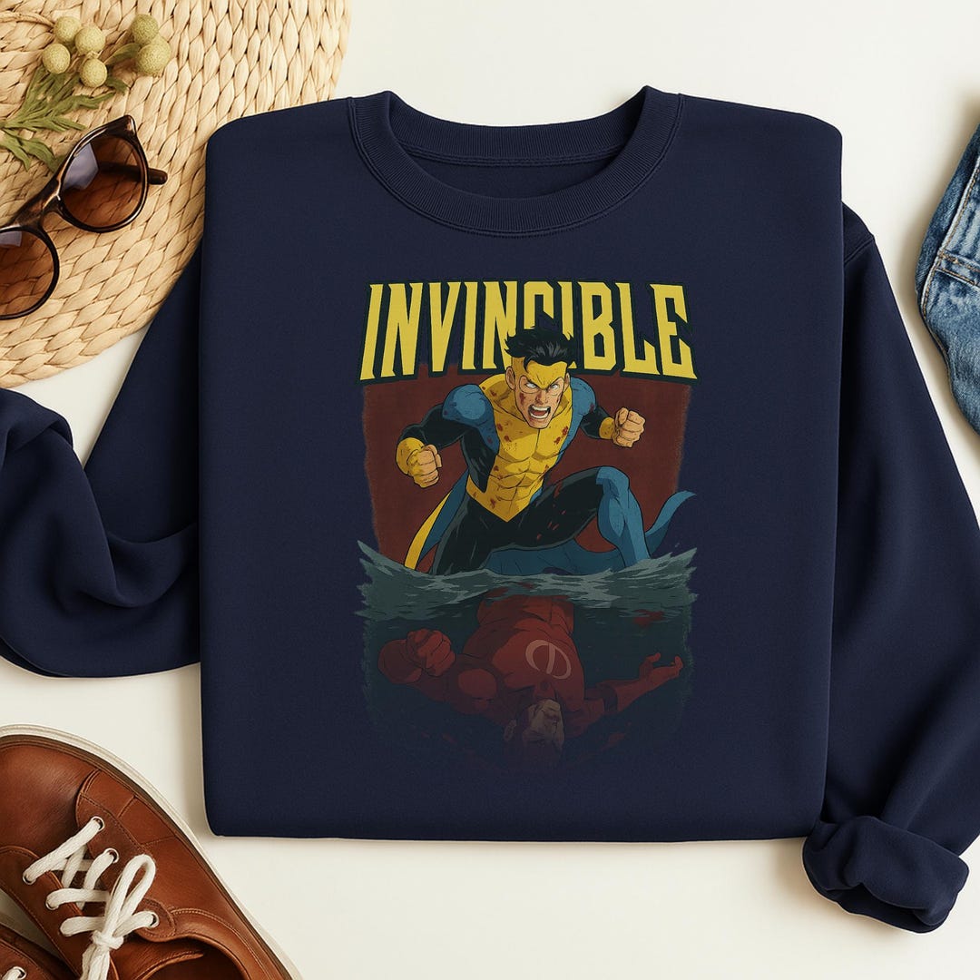 Superhero Invincible Shirt, Comic Book Hero Graphic Tee, Men's Unisex ...