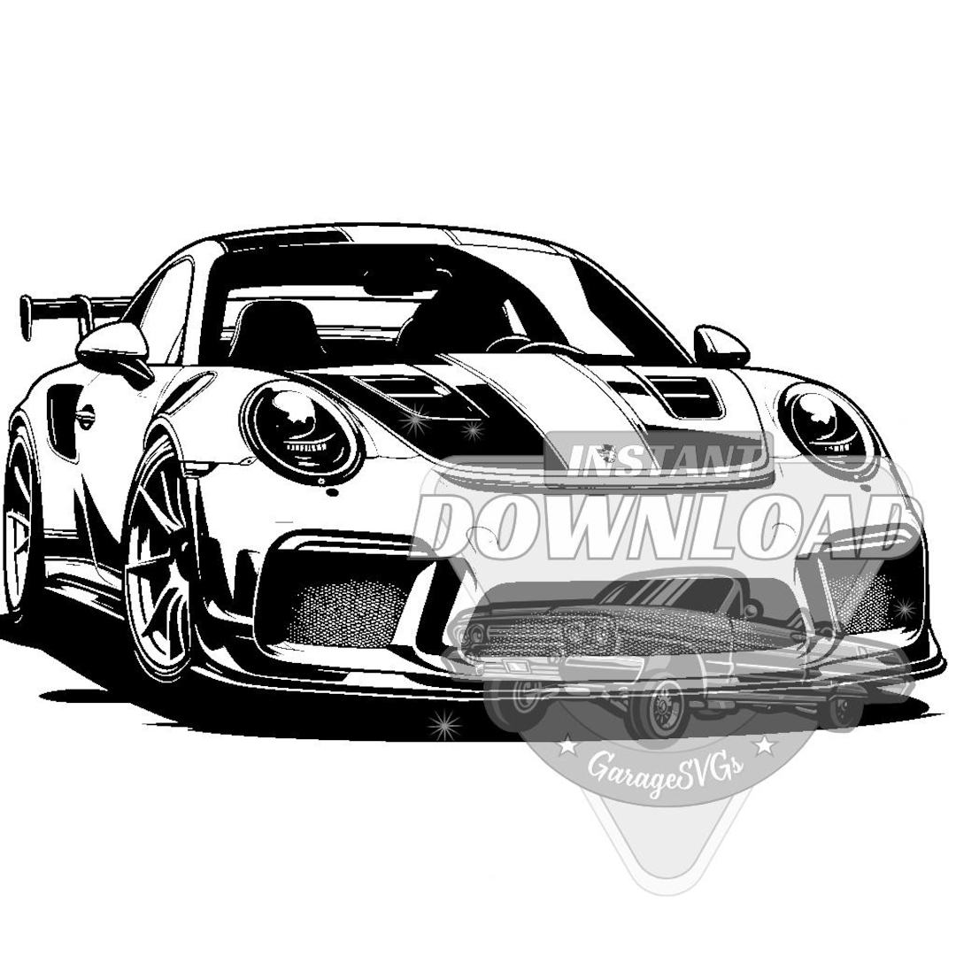 Porsche GT3 RS SVG Bundle - Etsy