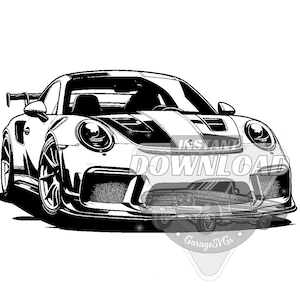 Porsche GT3 RS SVG Bundle - Etsy