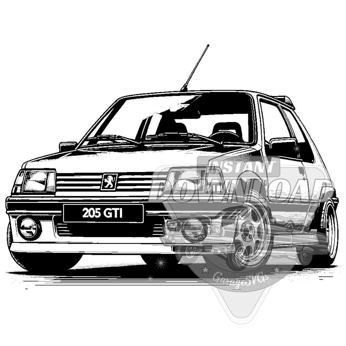 205 GTI SVG Bundle - Etsy