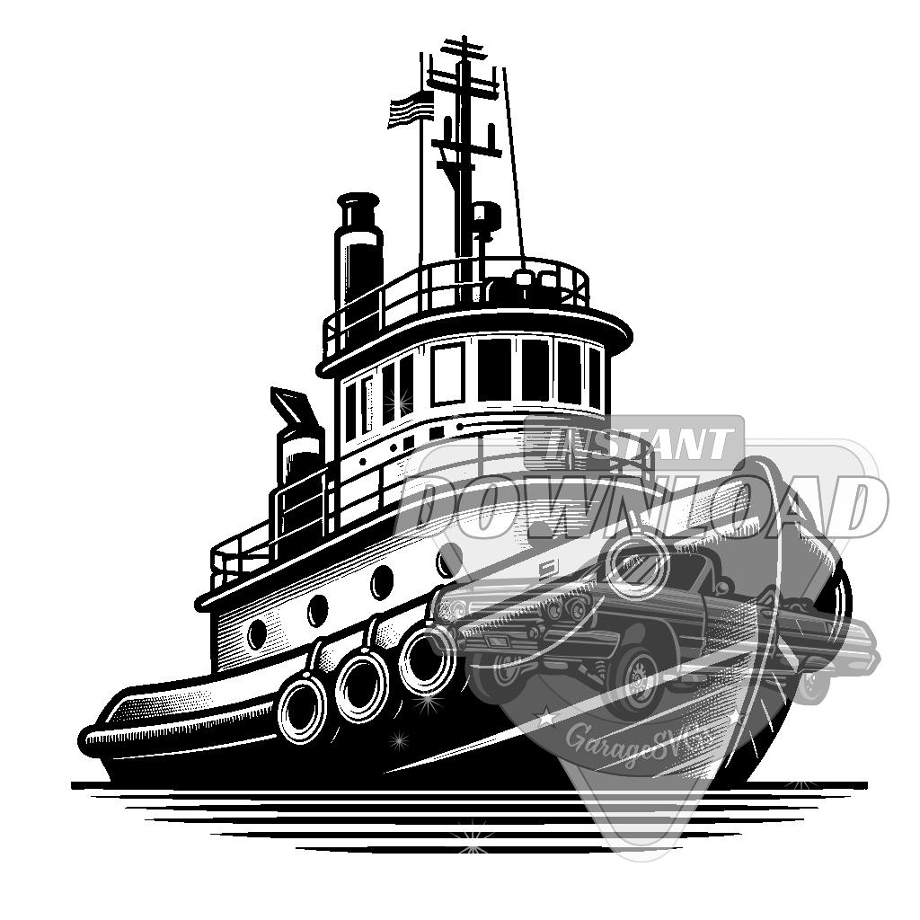 Tugboat SVG Bundle - Etsy