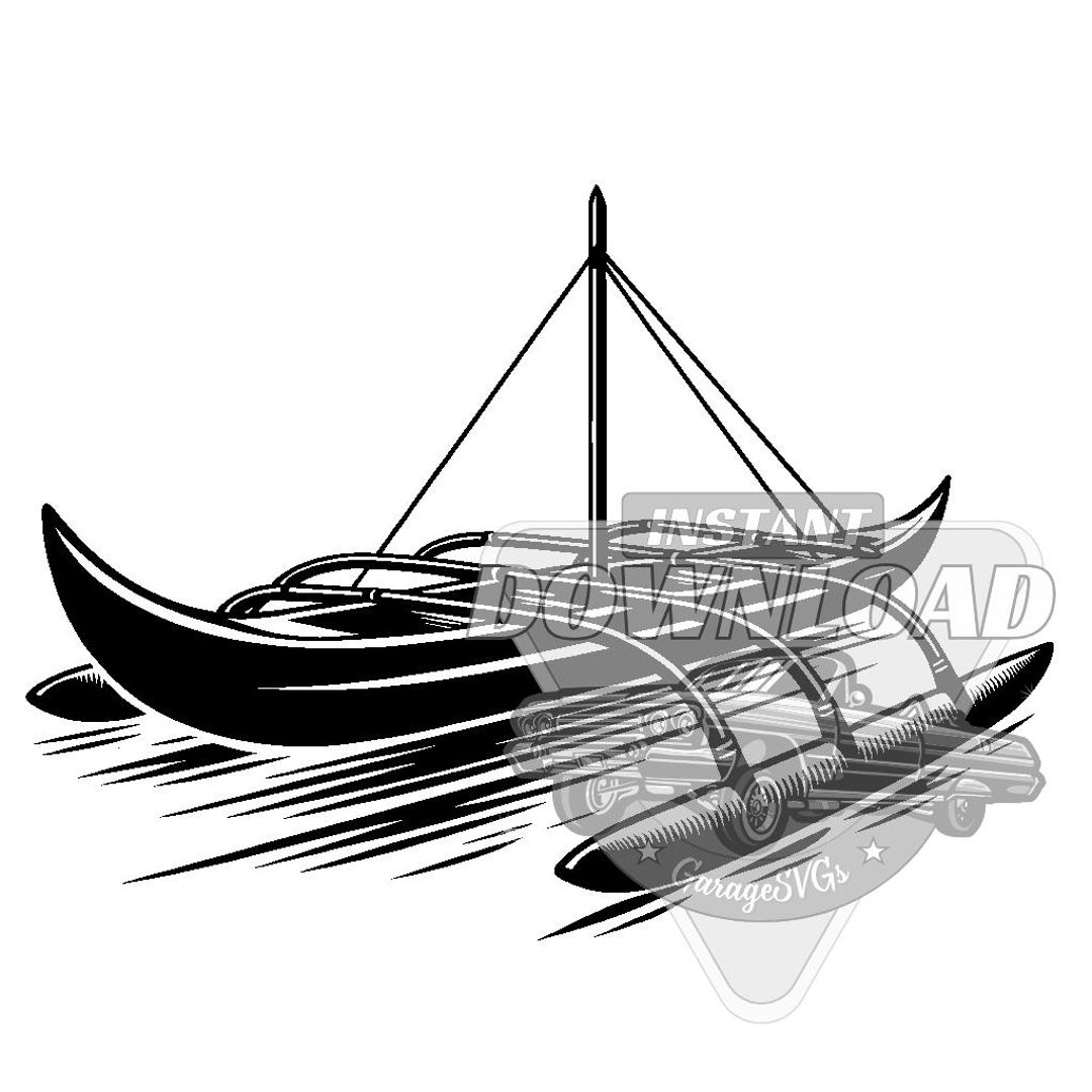 Outrigger Canoe SVG Bundle - Etsy
