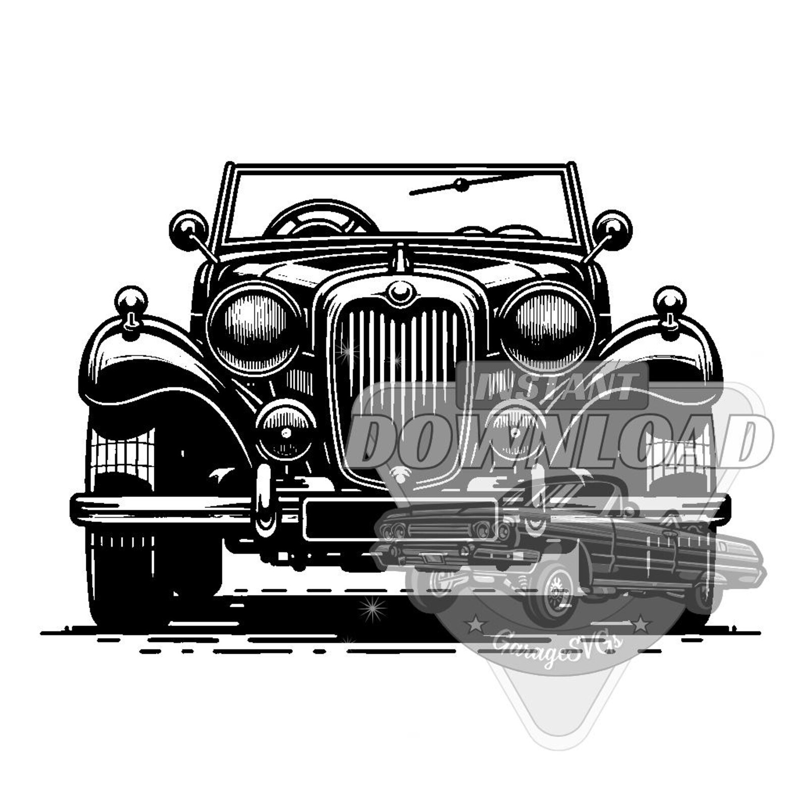 Classic Two Seater Roadster SVG Bundle - Etsy