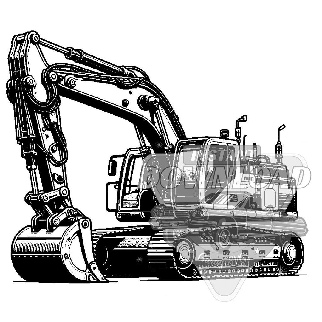 Hydraulic Excavator SVG Bundle - Etsy