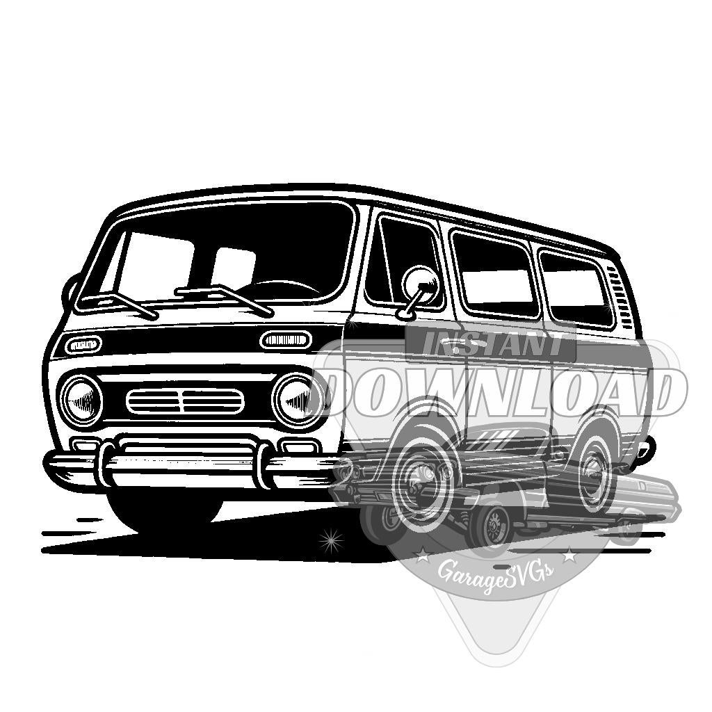 Retro Minivan SVG Bundle - Etsy