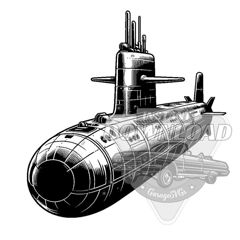 Submarine Svg - Etsy