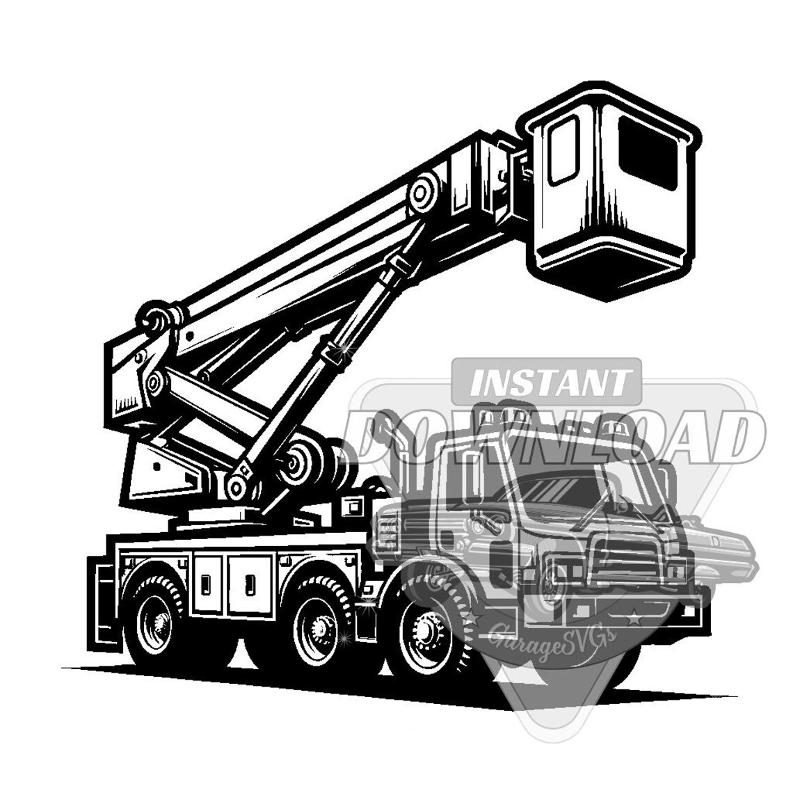 Bucket Truck SVG Bundle - Etsy