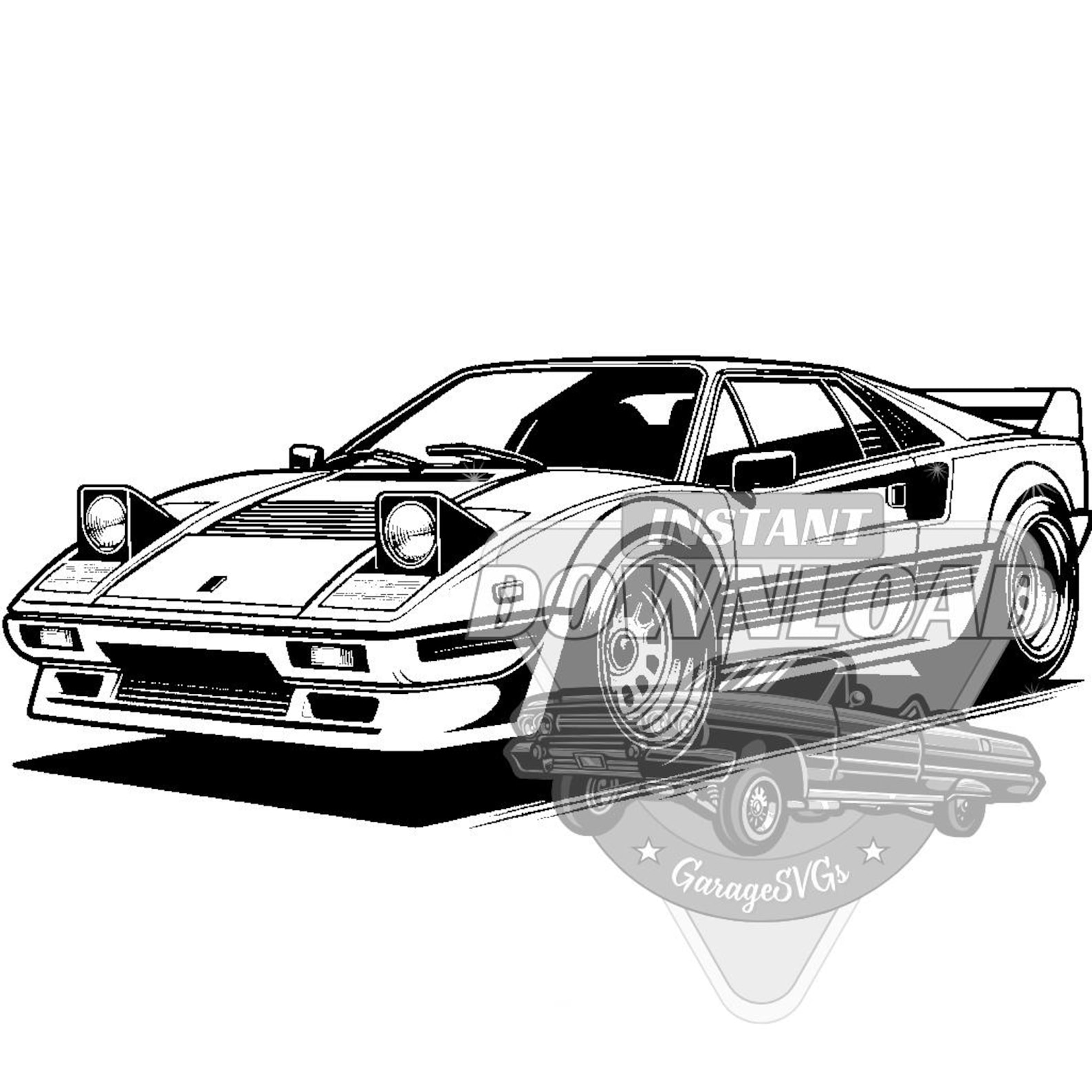Ferrari F40 SVG Bundle - Etsy