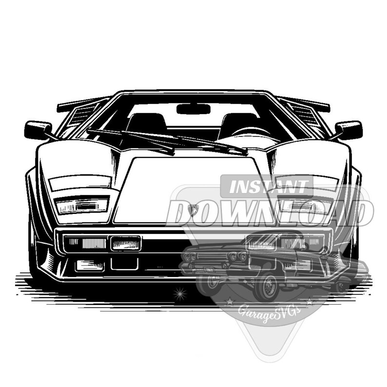 Lamborghini Countach SVG Bundle - Etsy