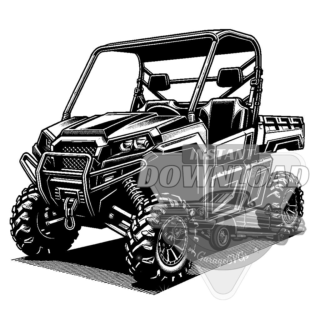 UTV With Roll Cage SVG Bundle - Etsy