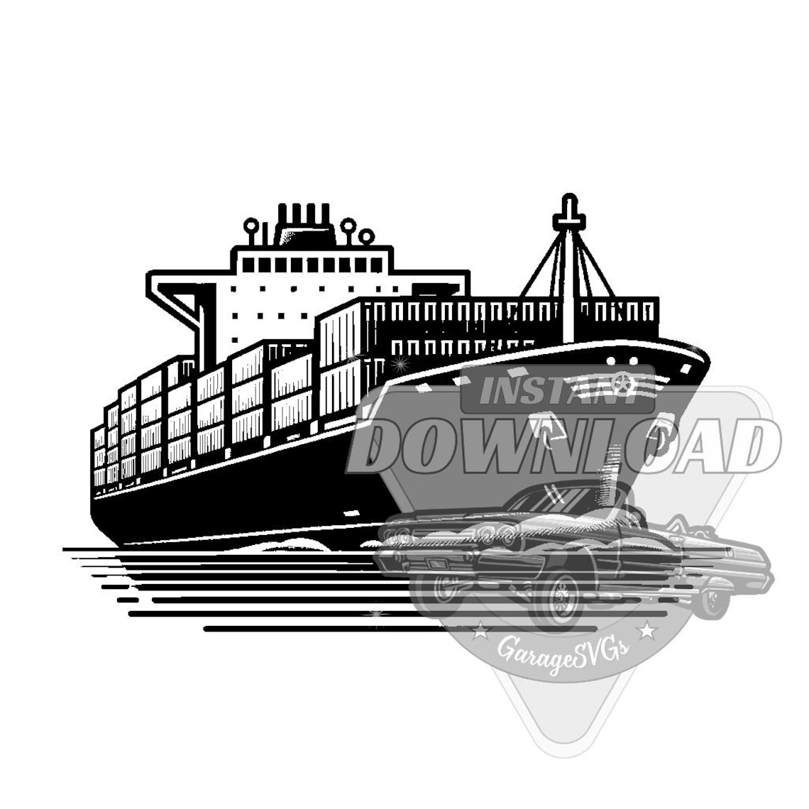 Container Ship SVG Bundle - Etsy