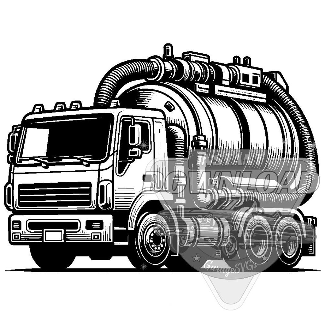 Vacuum Truck SVG Bundle - Etsy