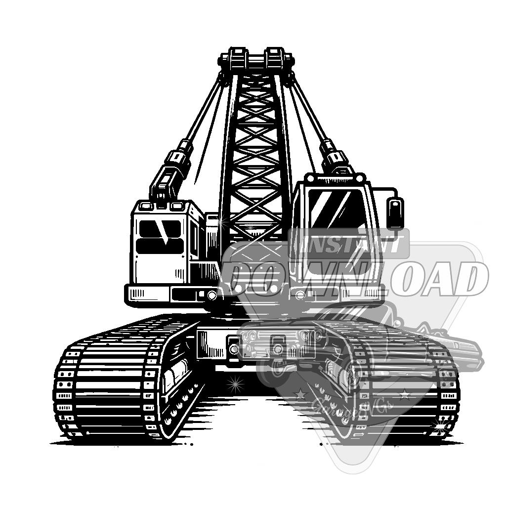 Crawler Crane SVG Bundle - Etsy