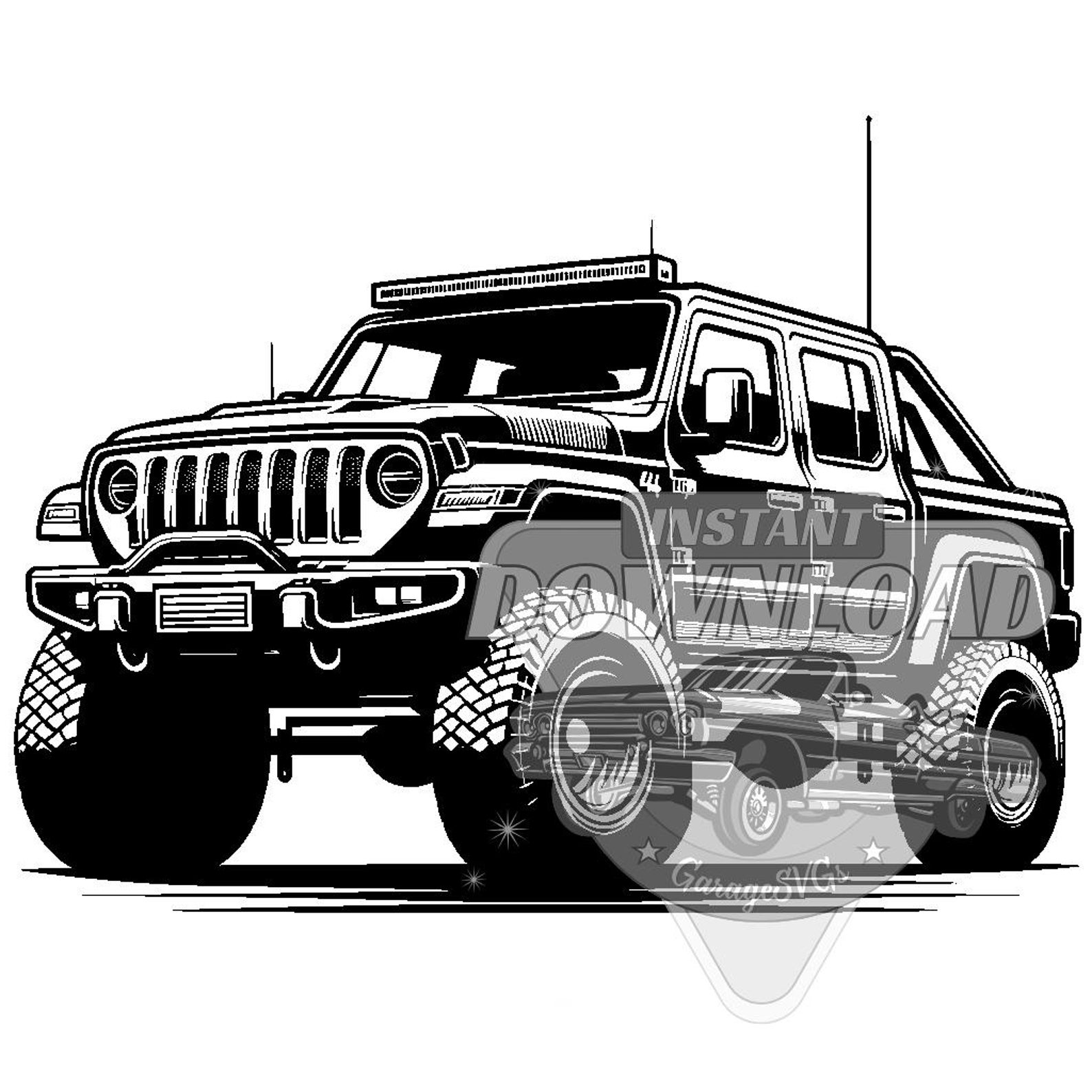 4x4 Truck SVG Bundle - Etsy