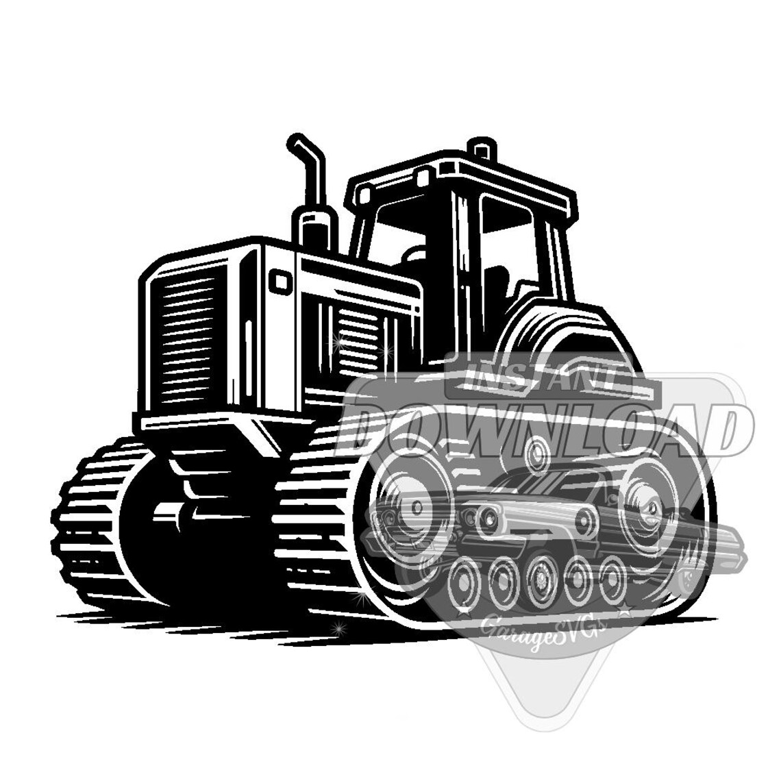 Crawler Tractor SVG Bundle - Etsy