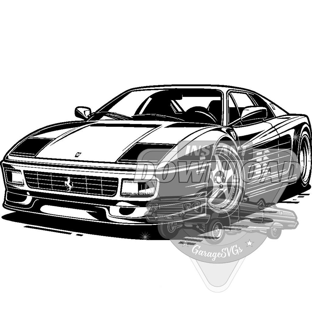 Ferrari Testarossa SVG Bundle - Etsy