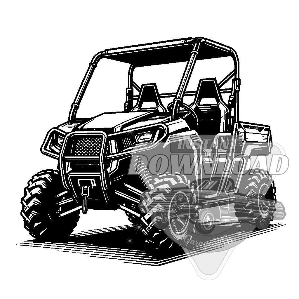 UTV With Roll Cage SVG Bundle - Etsy