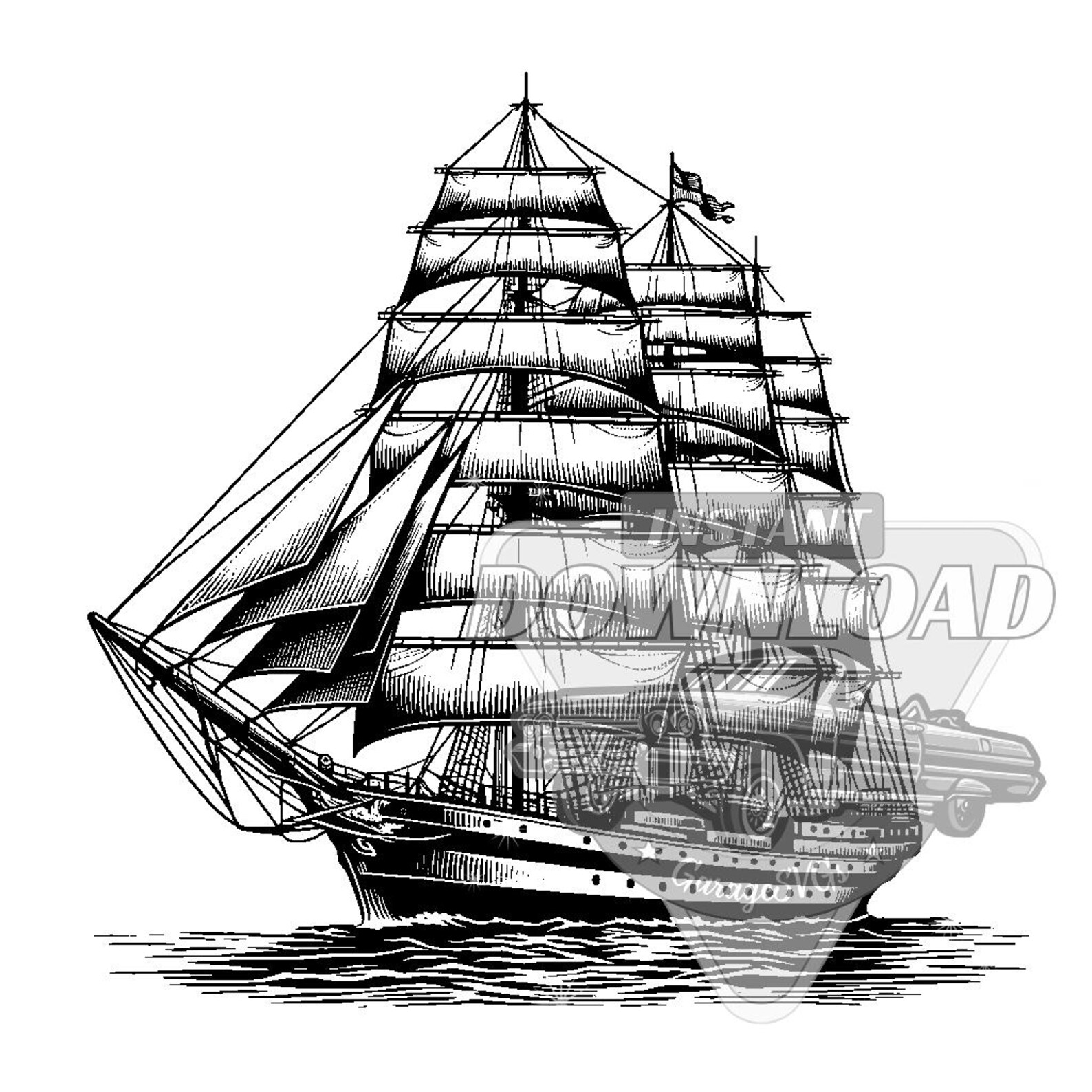 Tall Ship SVG Bundle - Etsy