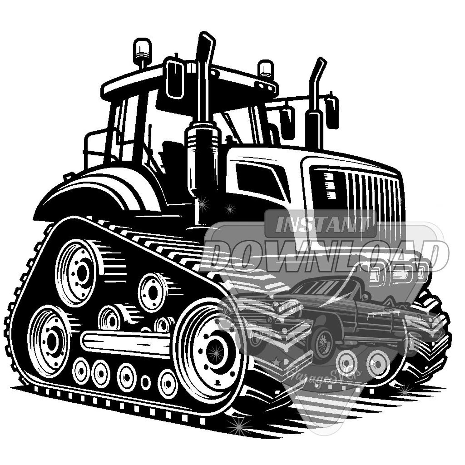 Crawler Tractor SVG Bundle - Etsy