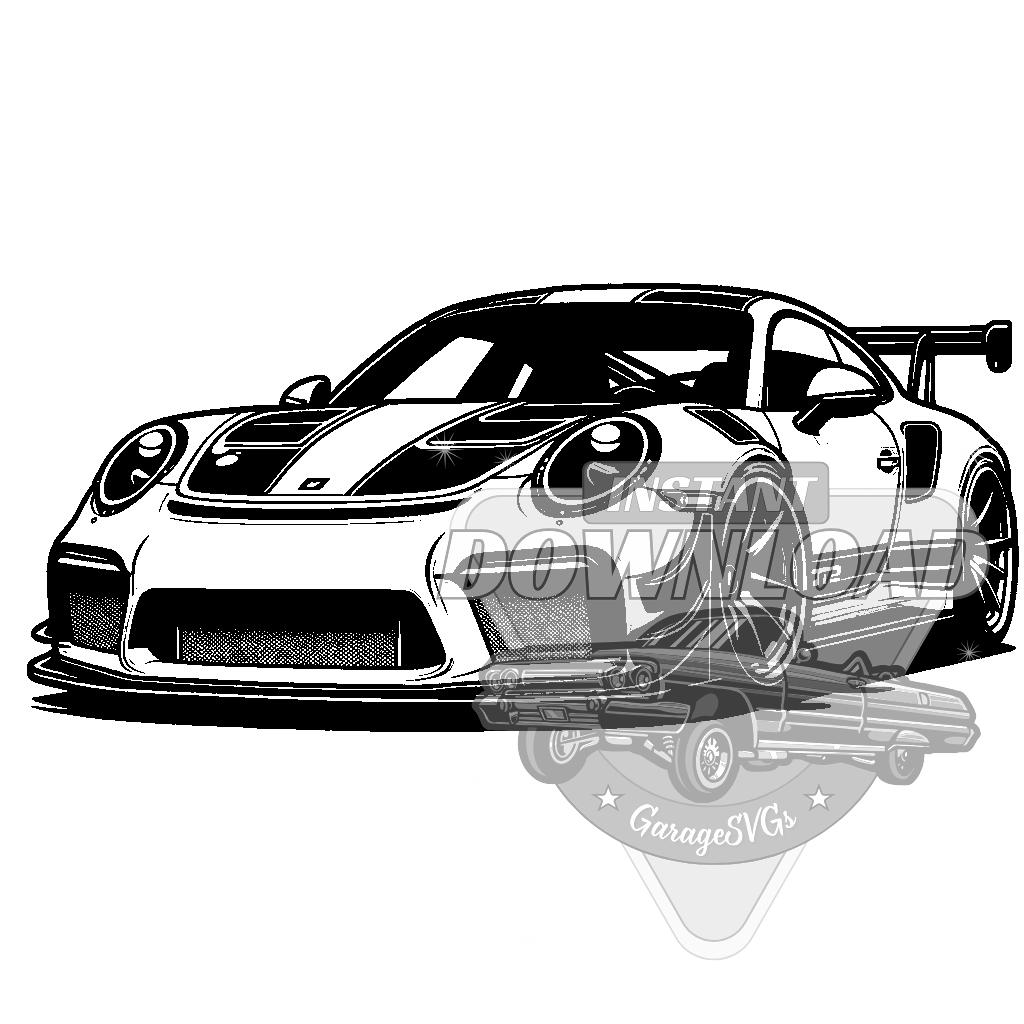 Porsche GT3 RS SVG Bundle - Etsy