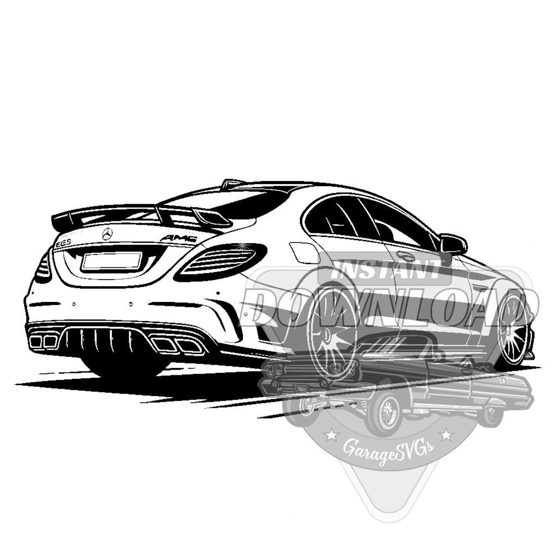 Mercedes C63 AMG SVG Bundle - Etsy