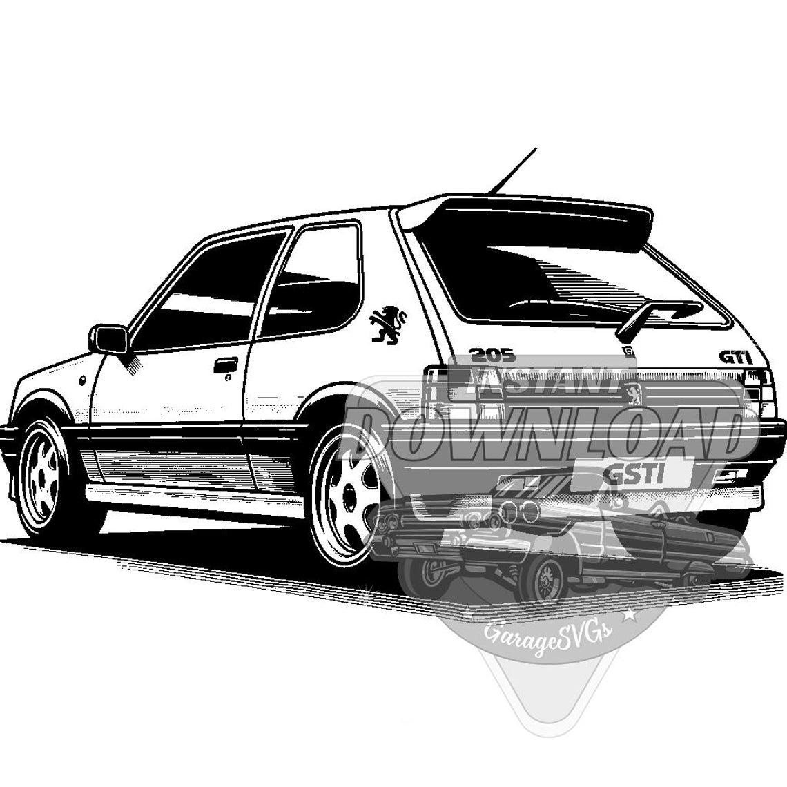 205 GTI SVG Bundle - Etsy