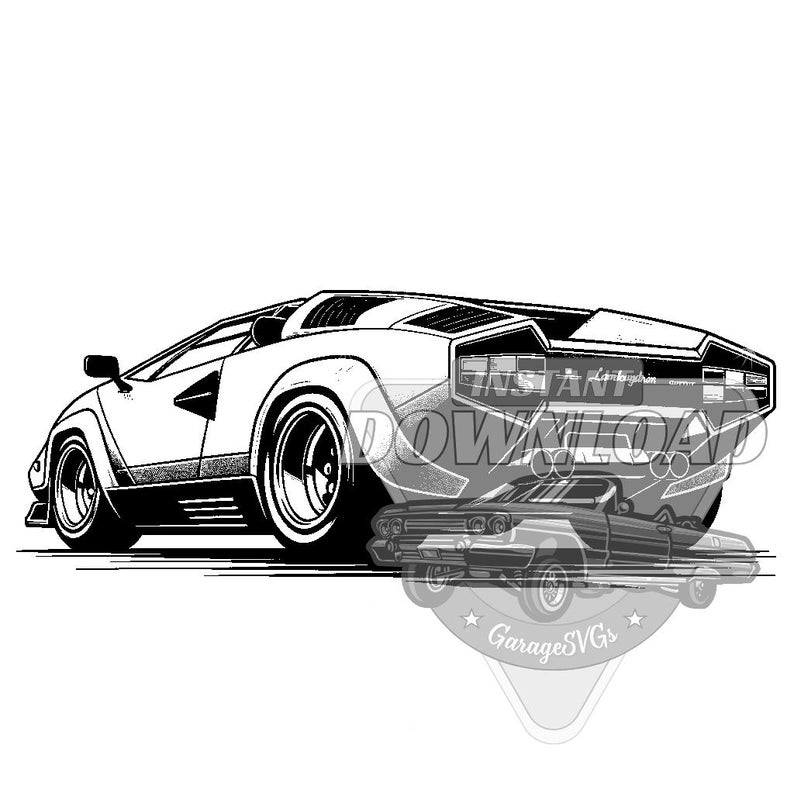 Lamborghini Countach SVG Bundle - Etsy