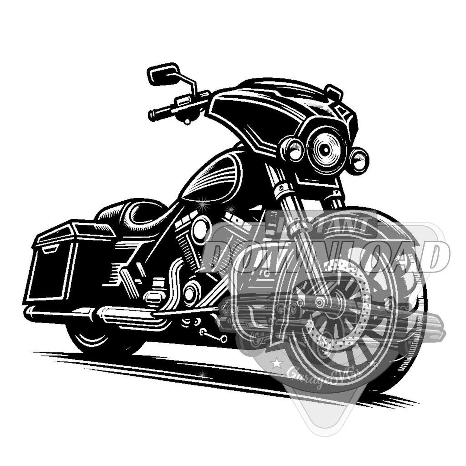 Bagger Motorcycle SVG Bundle - Etsy