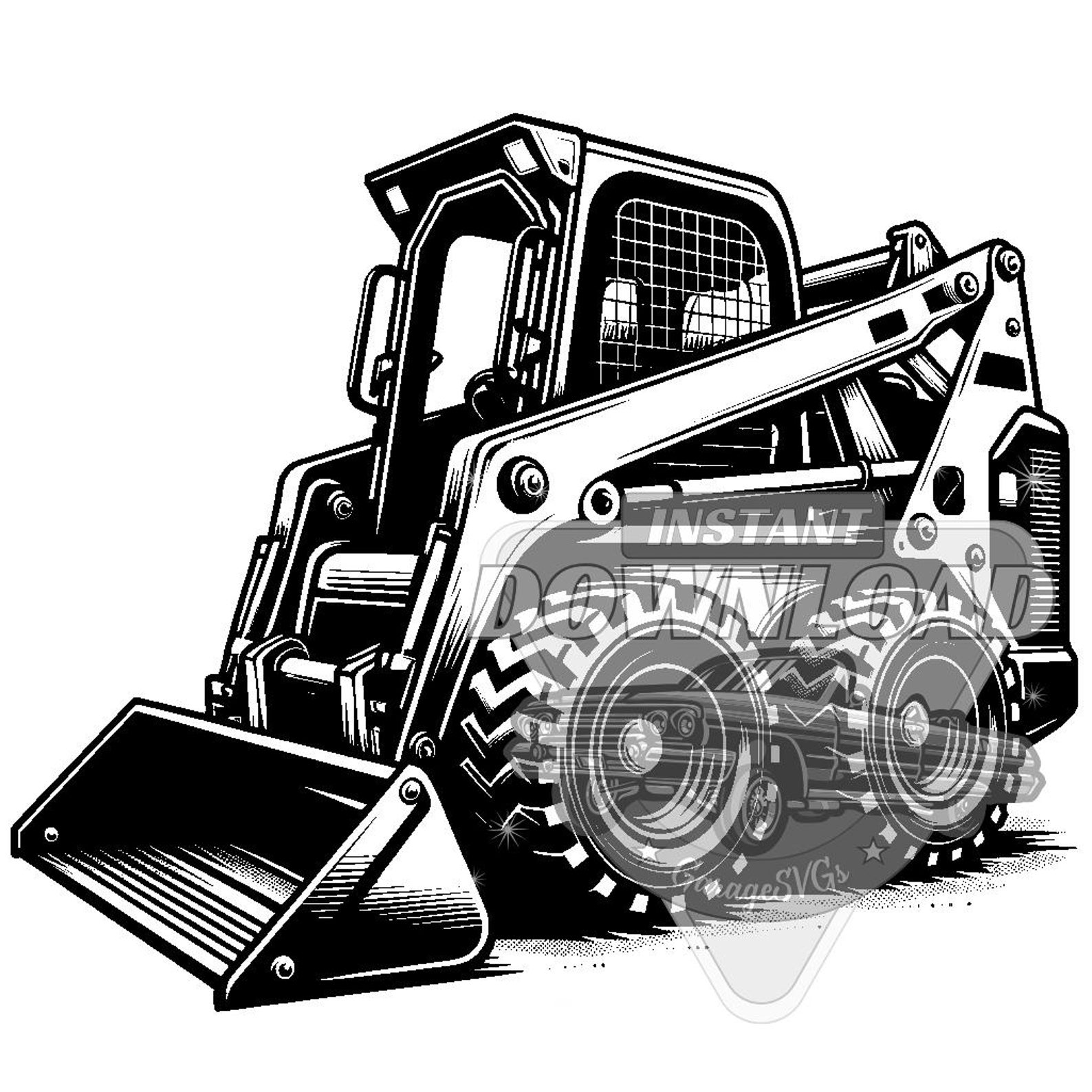 Skid Steer Loader SVG Bundle - Etsy