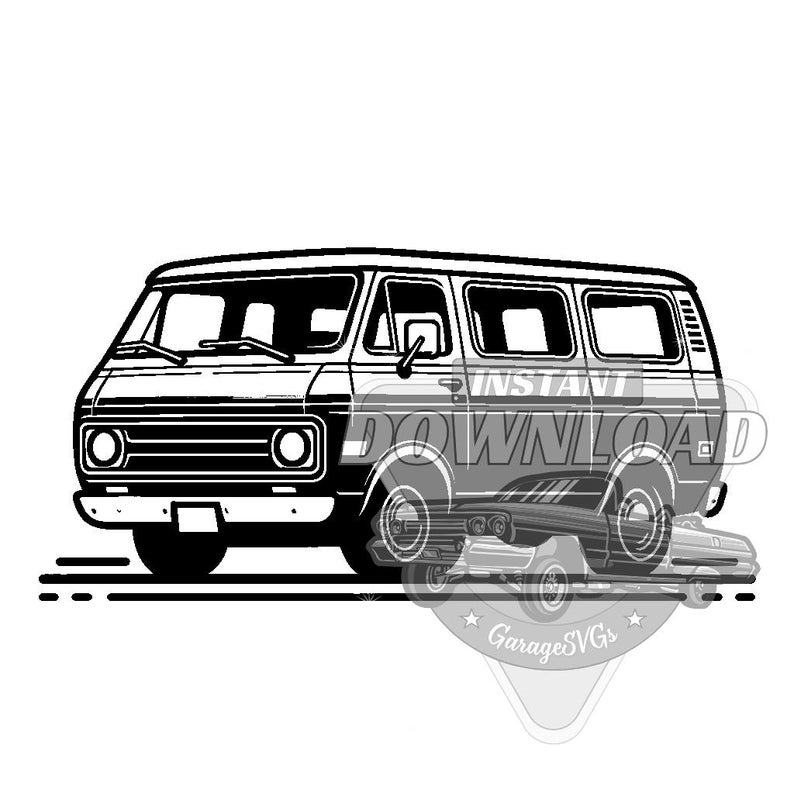 Retro Minivan SVG Bundle - Etsy