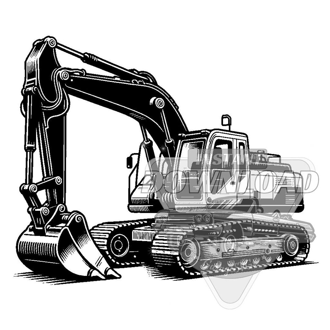 Excavator SVG Bundle - Etsy