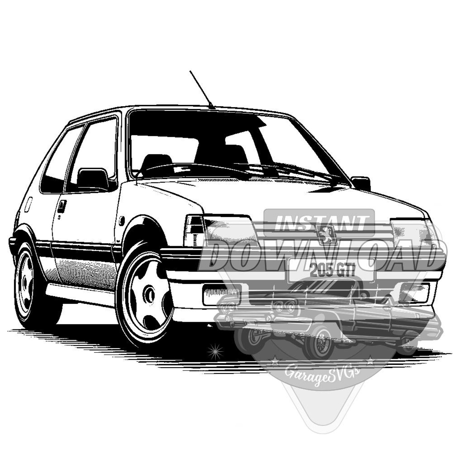 205 GTI SVG Bundle - Etsy