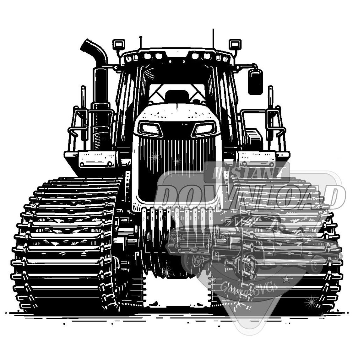 Crawler Tractor SVG Bundle - Etsy